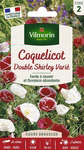 Pavot Double Shirley Varié Vilmorin | Bricorama