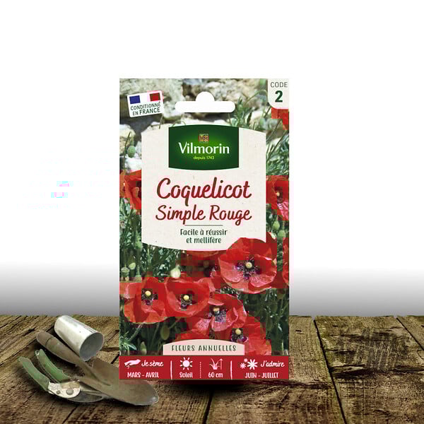 Graines de Pavot (Coquelicot) Simple Rouge - Vilmorin/Sachet | Bricomarché