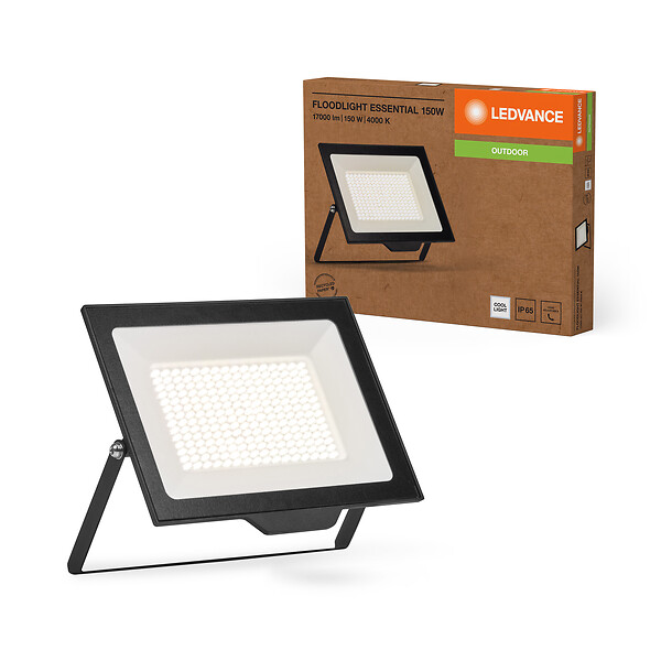 Essentiels projecteur 150w ip65 froid noir LEDVANCE | Bricomarché