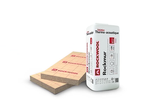 Colis de 10 Panneaux laine de roche Rockmur kraft 1350x600x75mm ROCKWOOL | Bricomarché