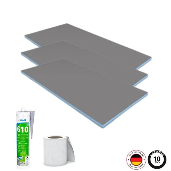 Pack 3 panneaux de construction 125 x 60 x 1 cm + colle polymere ...