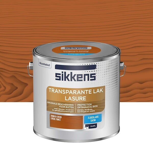 Lasure glycéro - Bois extérieurs - Chêne foncé - Satin - 2,5L SIKKENS | Bricomarché