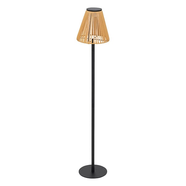 Lampadaire d'extérieur LED rechargeable USB ou Solaire base acier Noir ...