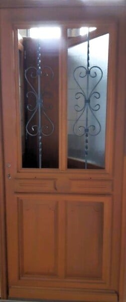 Porte d'entree Bois vitree, Mathis, H,200xl,80 Cotes Tableau p, droit ...