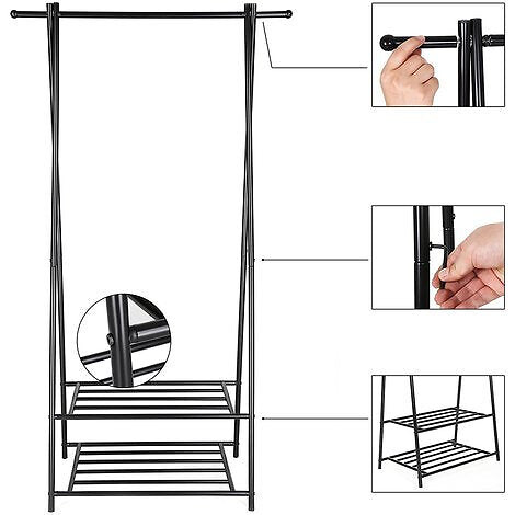Portant penderie à vêtement porte-manteau étagère pour chaussures ...