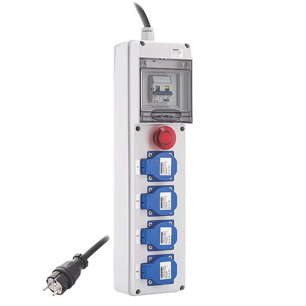 GEWISS-Coffret de chantier monophasé IP44 – 4 prises 230V 16A, différentiel 30mA, arrêt d ...