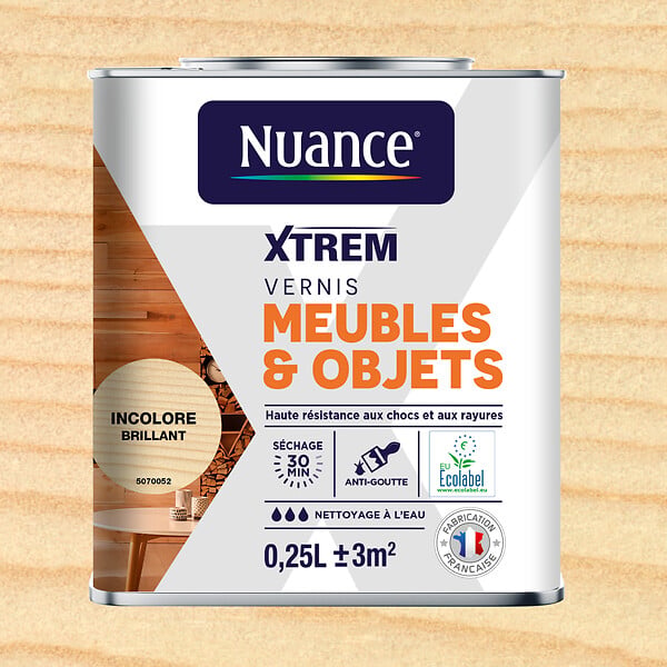 Vernis meubles et objets incolore brillant 0,25 L NUANCE | Bricomarché