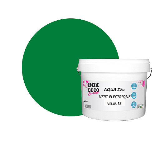 Vert Electrique Peinture murale acrylique aspect velours Aqua Déco ...