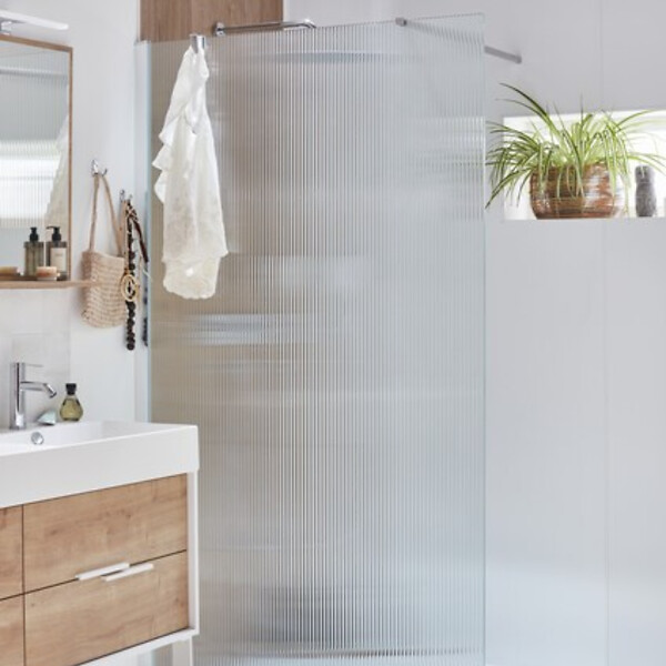 Paroi de douche Contra flute 100cm + kit profilé Chromé | Bricomarché