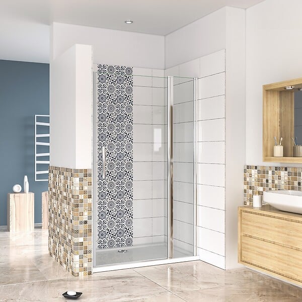 AICA Porte de douche pivotante en 6mm verre securit anticalcaire porte ...