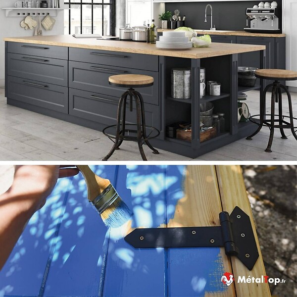 Peinture Bois Mat - Rouge de sécurité - RAL 3001 - Bombe 400mL METALTOP ...