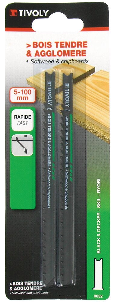 Lame scie sauteuses bois tendre & agglo, L132mm, attache U | Bricomarché