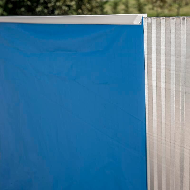 Piscine ovale acier 5,27m x 3,27m x H. 1,32m - imitation bois | Bricomarché