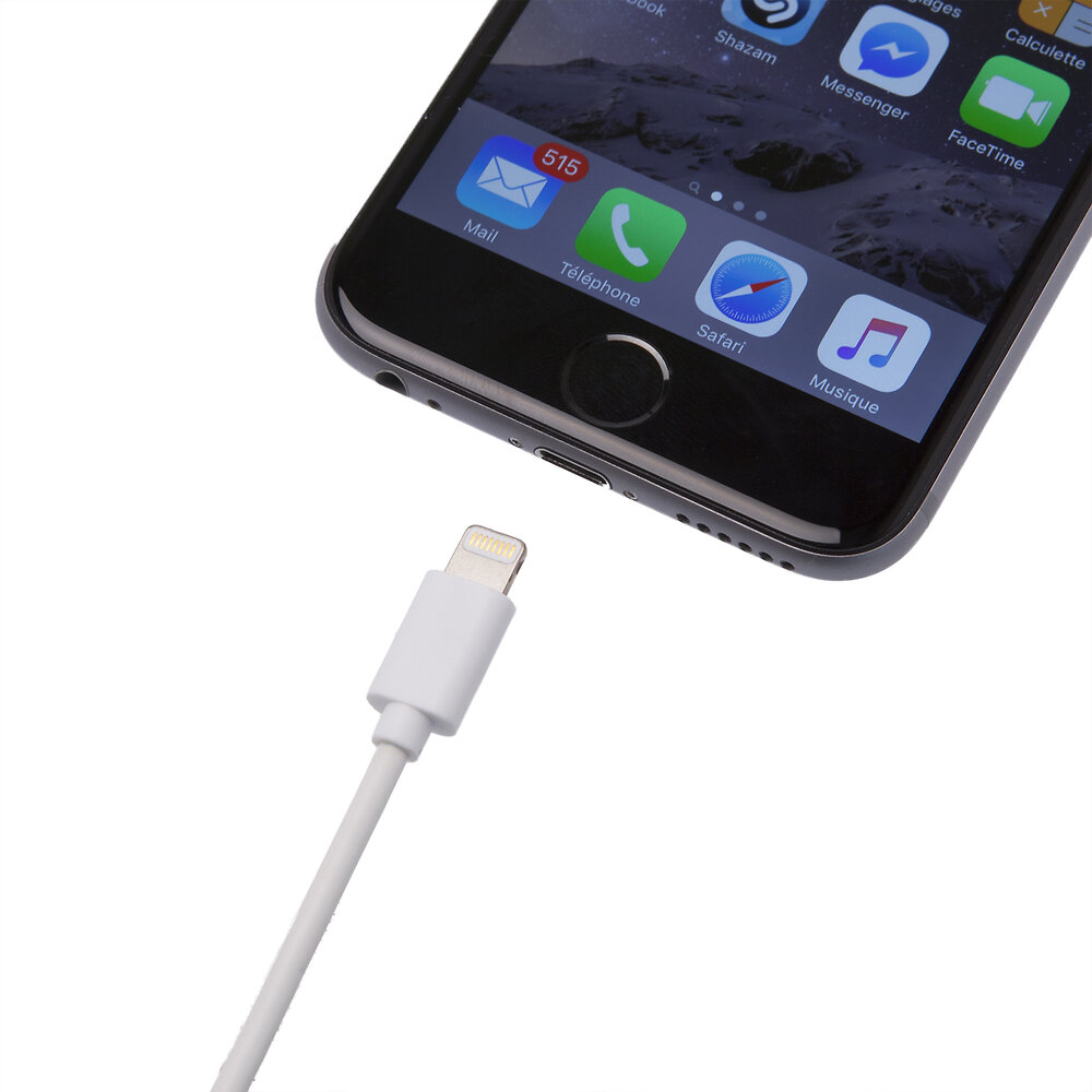 Cable lightning mfi blanc 1m | Bricomarché