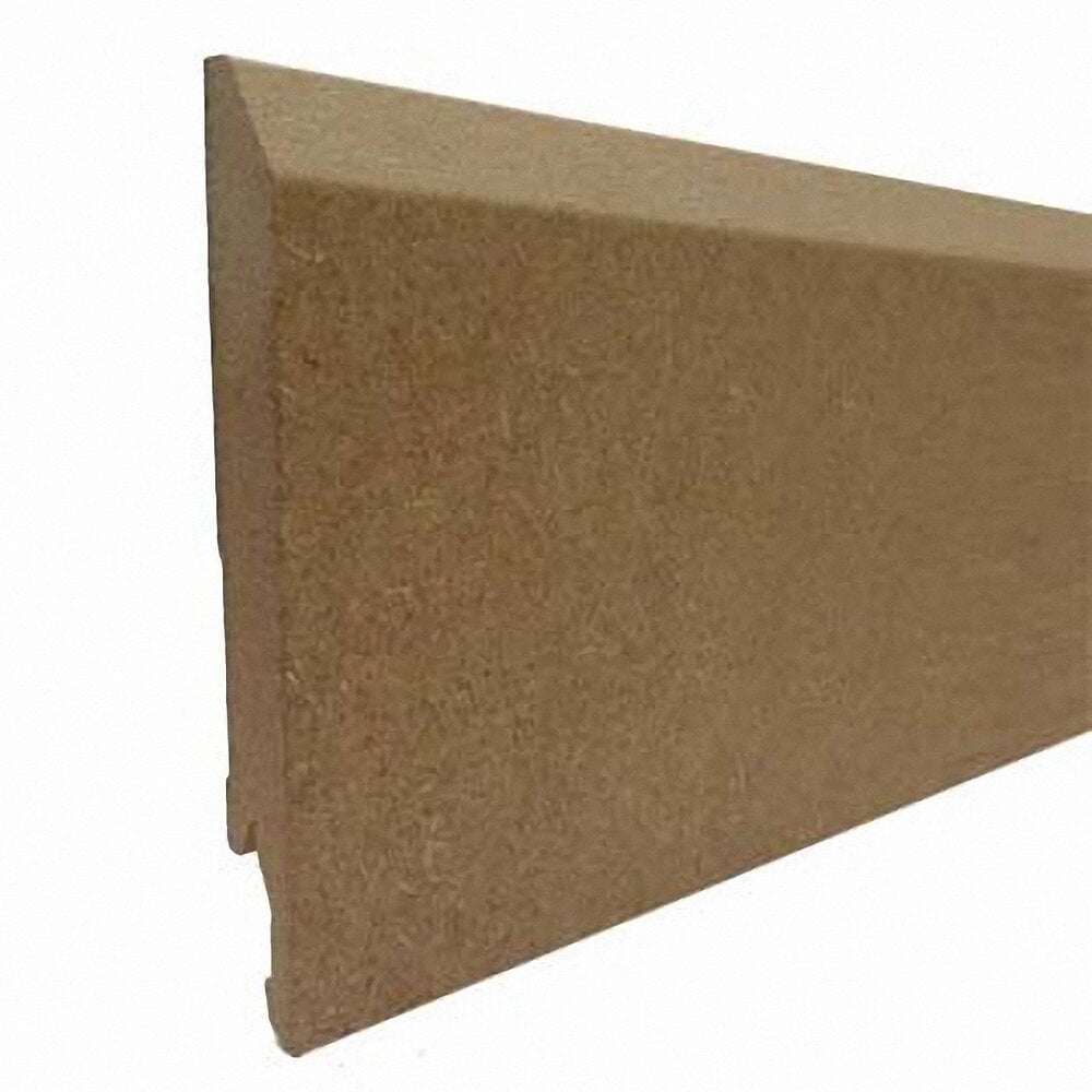 Plinthe chanfreinée MDF brut 14x120mm L.2.40m | Bricomarché