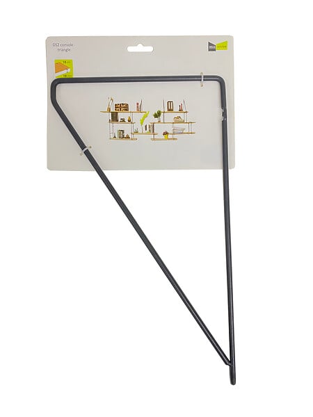 Console triangle en métal 34,5x19x5cm gris noir | Bricorama