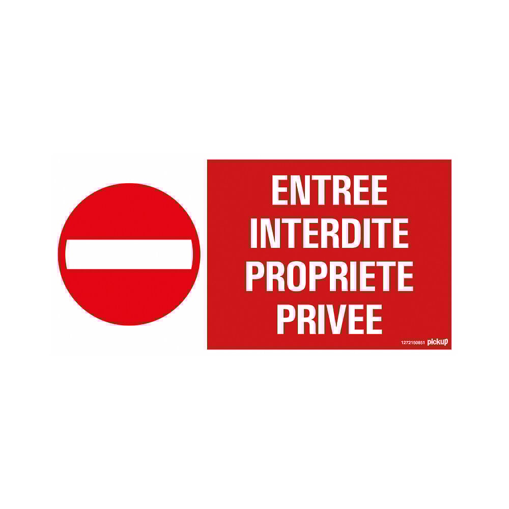 Panneau 30x15cm Entrée interdite | Bricorama