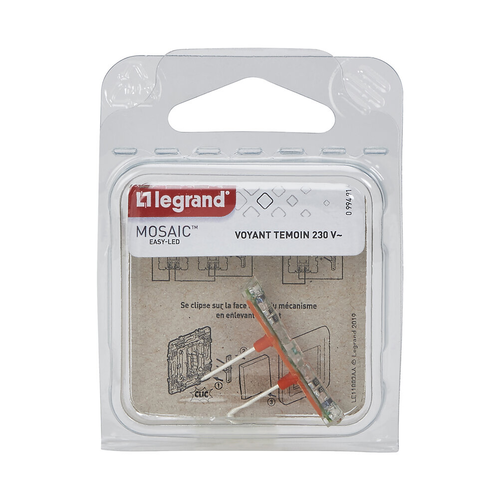 Voyant témoin Mosaic Easy-Led 230V avec repère orange | Bricorama