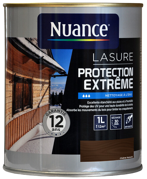 Lasure Protection Extrême bois - Chêne foncé - 1L | Bricorama