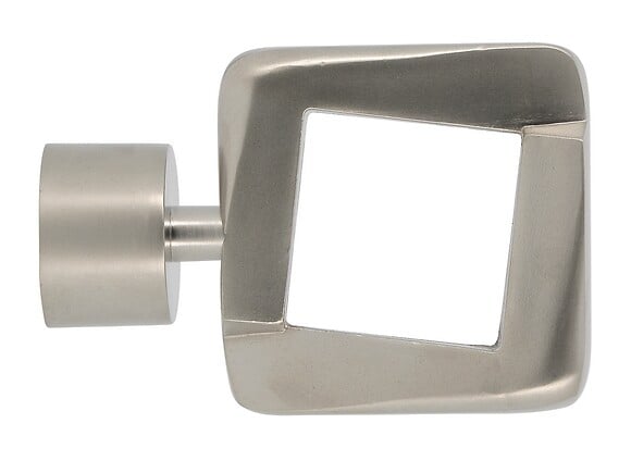 Embout tringle à rideaux, carré diamètre 28mm chrome mat MOBOIS ...