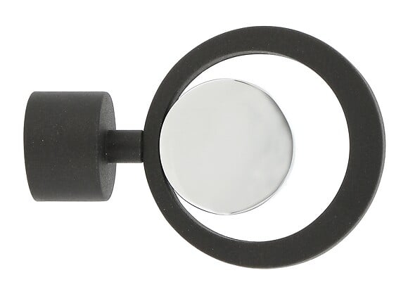 Embout tringle à rideaux, cercle mix D28mm fonte-chrome MOBOIS ...
