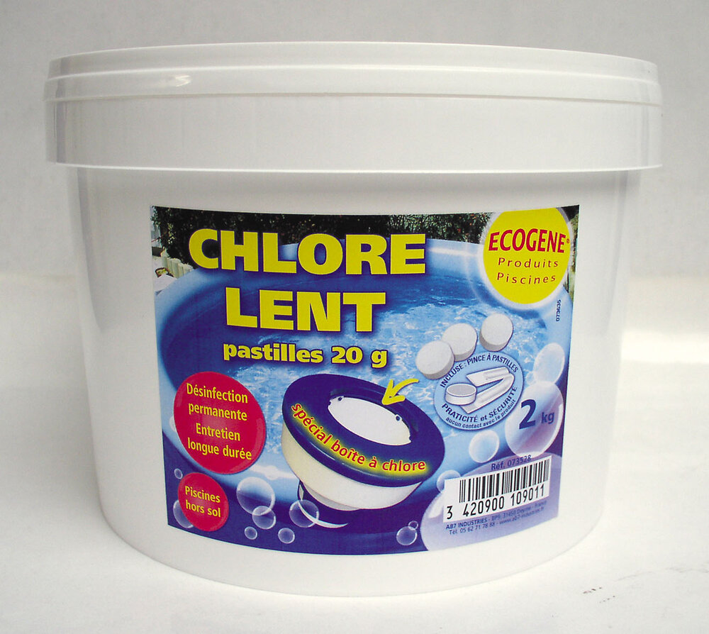 Chlore lent pastilles 20g 2kg | Bricomarché
