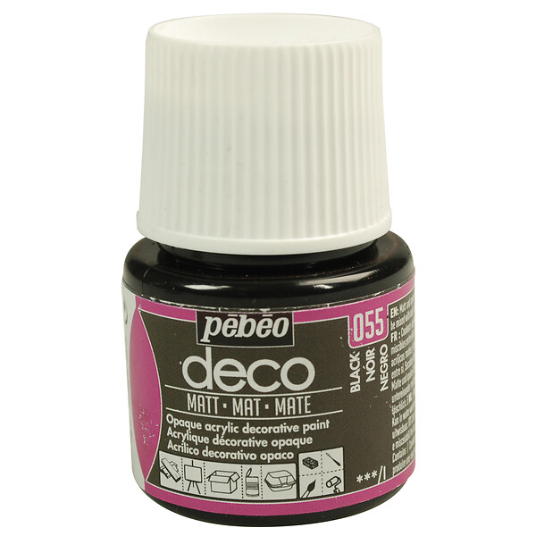 Deco mat 45ml noir | Bricorama