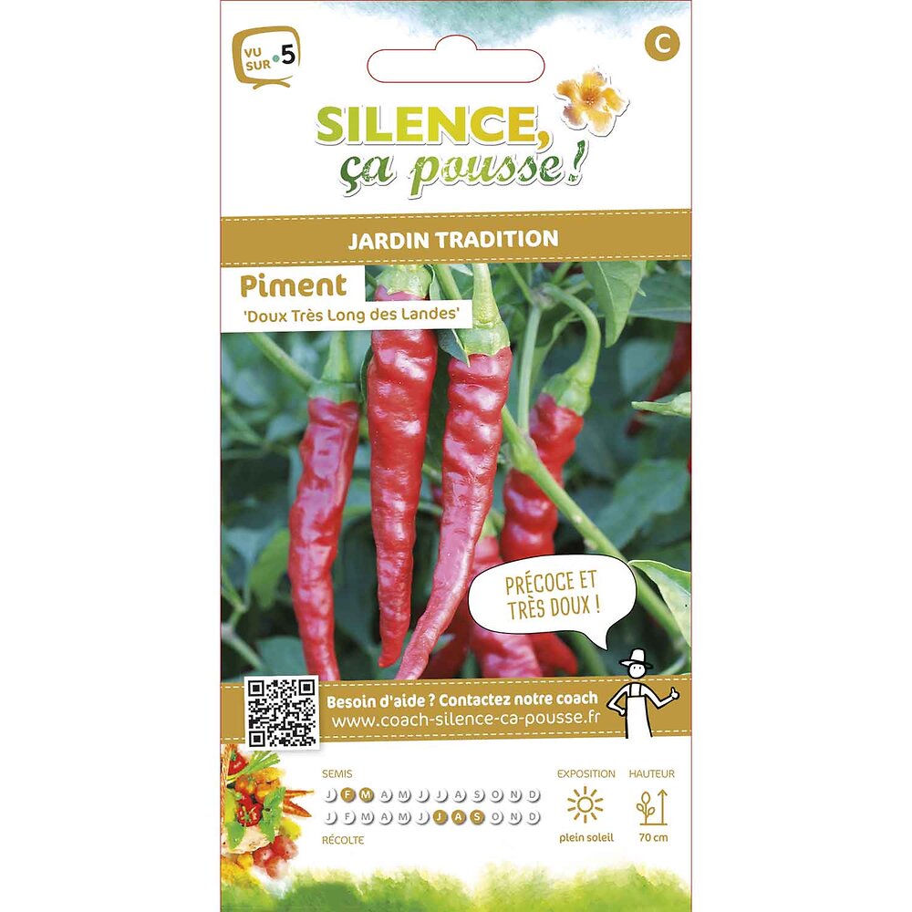 Semences de piment doux très long des landes 1.5g | Bricomarché