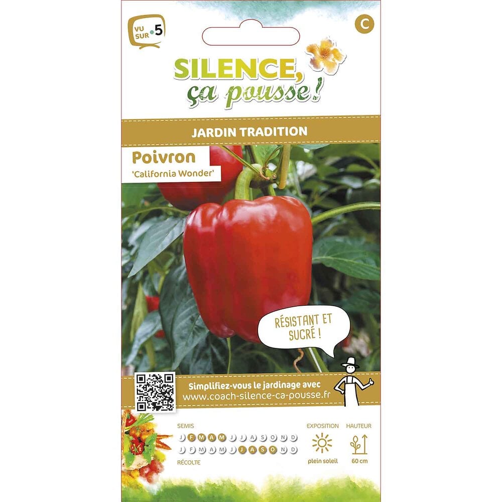 Semences de poivron doux california wonder 1.5g | Bricorama