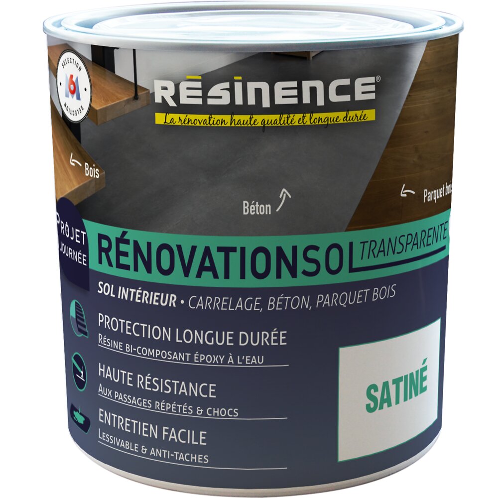Rénovation Sol Résinence transparente satin 300ml | Bricomarché