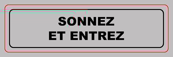 Panonceau adhésif SONNEZ ET ENTREZ 170x50mm VISO | Bricorama