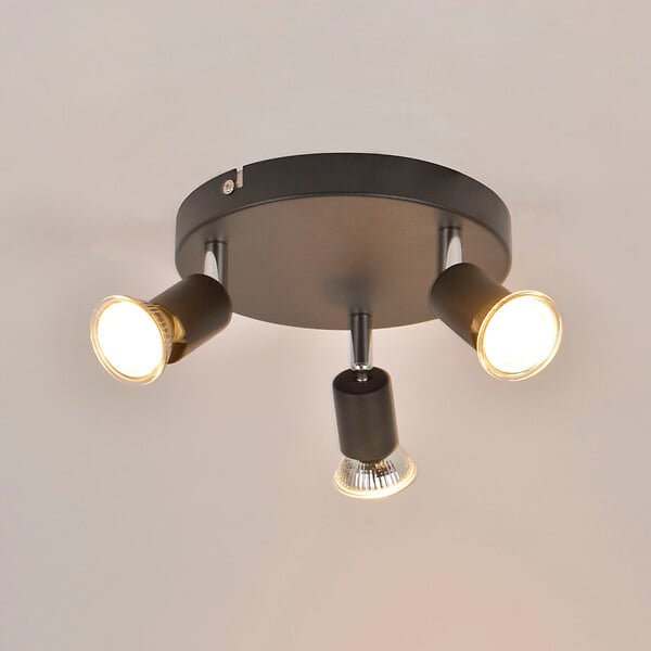 Plaf 3l gu10Led andy noir mat COREP | Bricorama