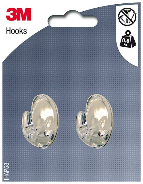 Crochet Ovale Cristal Moyen Modèle x2 3M | Bricomarché