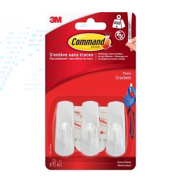 Crochet Plastique Basique Blanc Petit Modèle | Bricorama