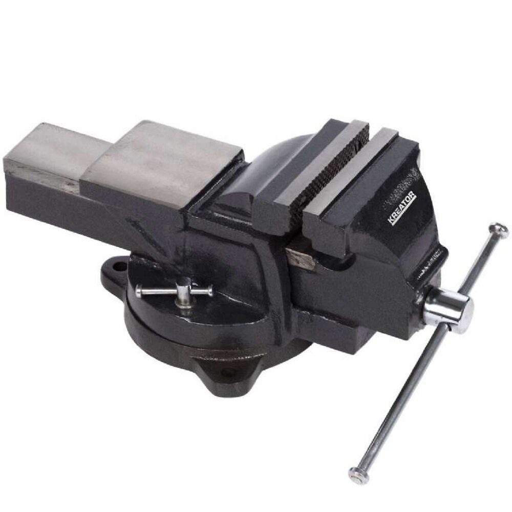 Etau en acier 125mm base tournante 360° Kreator | Bricorama