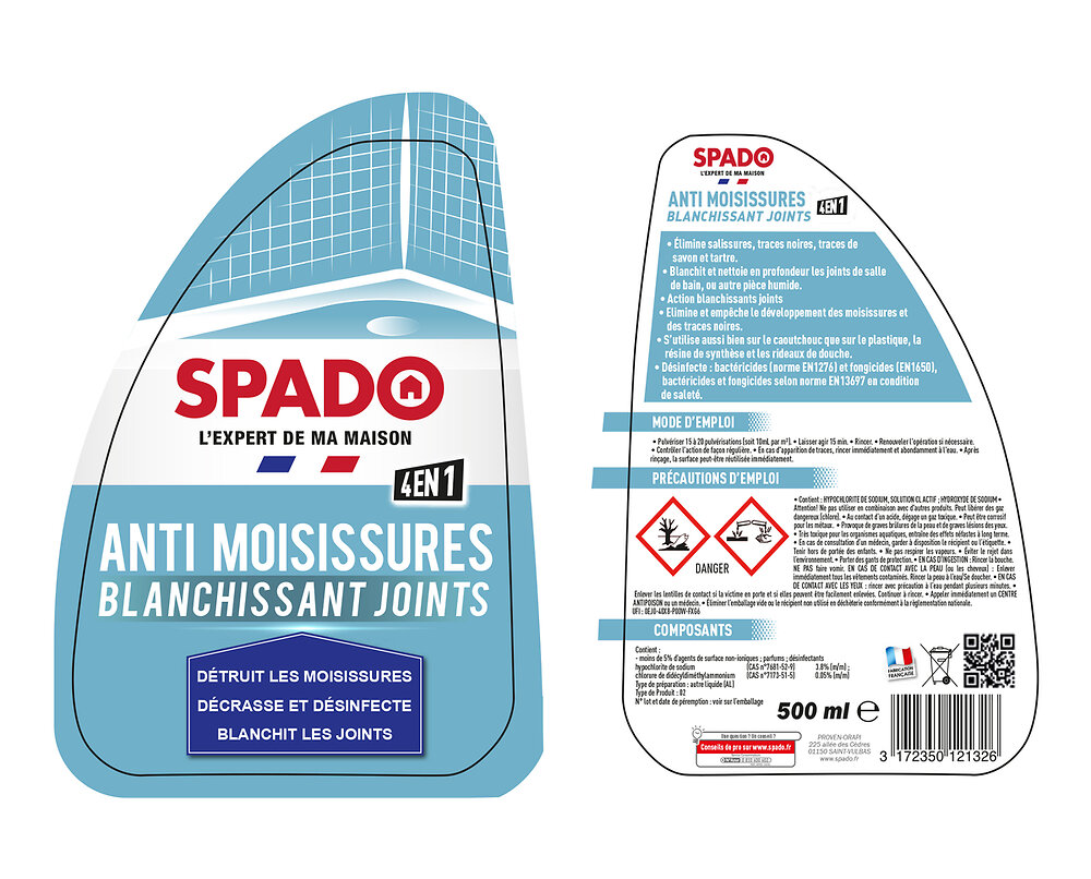 Spado Anti moisissures blanchisseurs de joints 500 ml | Bricomarché