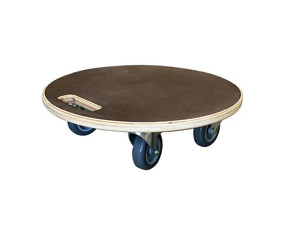 Support à roulette anti-dérapant avec poignet diam 40cm | Bricorama