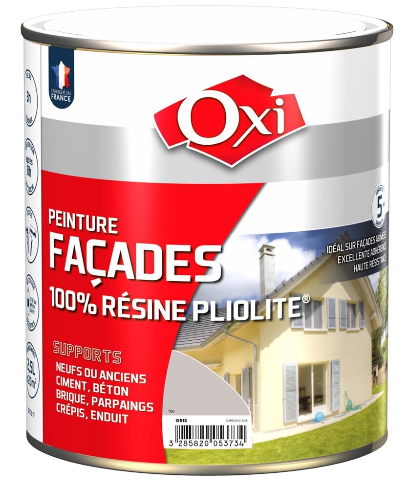 Peinture facade pliolite 5 ans gris 2.5l | Bricomarché