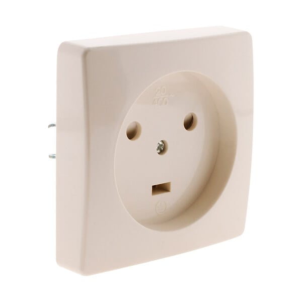 Prise à encastrer 20A - 2P+T - blanc - Zenitech | Brico Cash