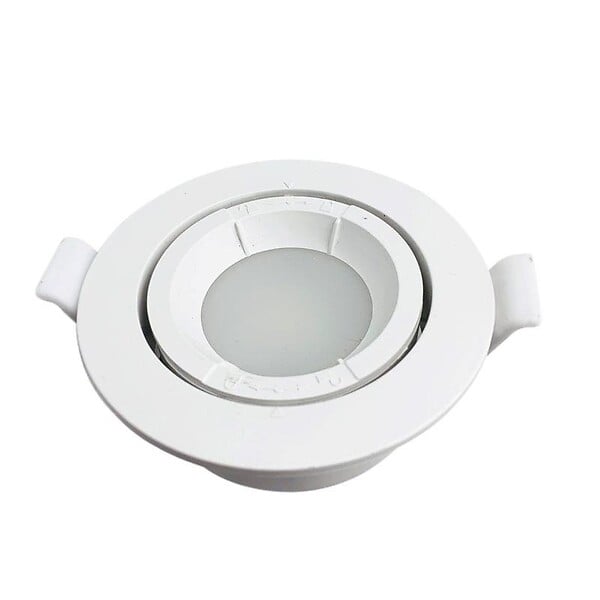 Support Spot Encastrable Gu10 Led Orientable Rond Blanc Pack De 10