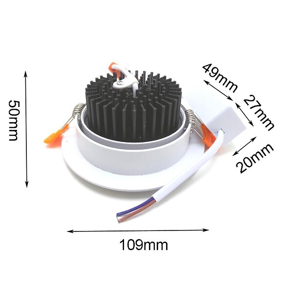 Spot LED Encastrable Rond 5W 80° Orientable - Blanc Neutre 4000K ...