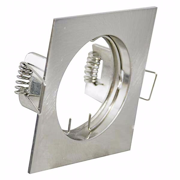 Support Spot LED GU10 Orientable Carré INOX (Pack de 10) - SILAMP ...