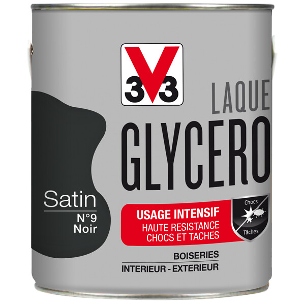 Peinture laque Glycero - Noir - Satin - 2L | Bricorama