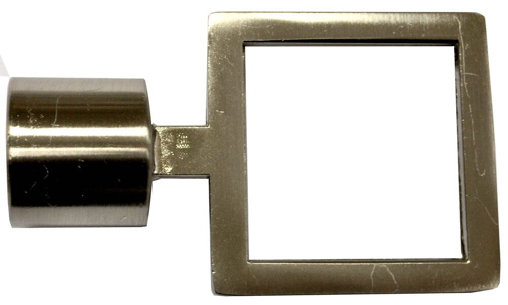 Embout tringle à rideaux, carré diamètre 16mm chrome brossé | Bricorama