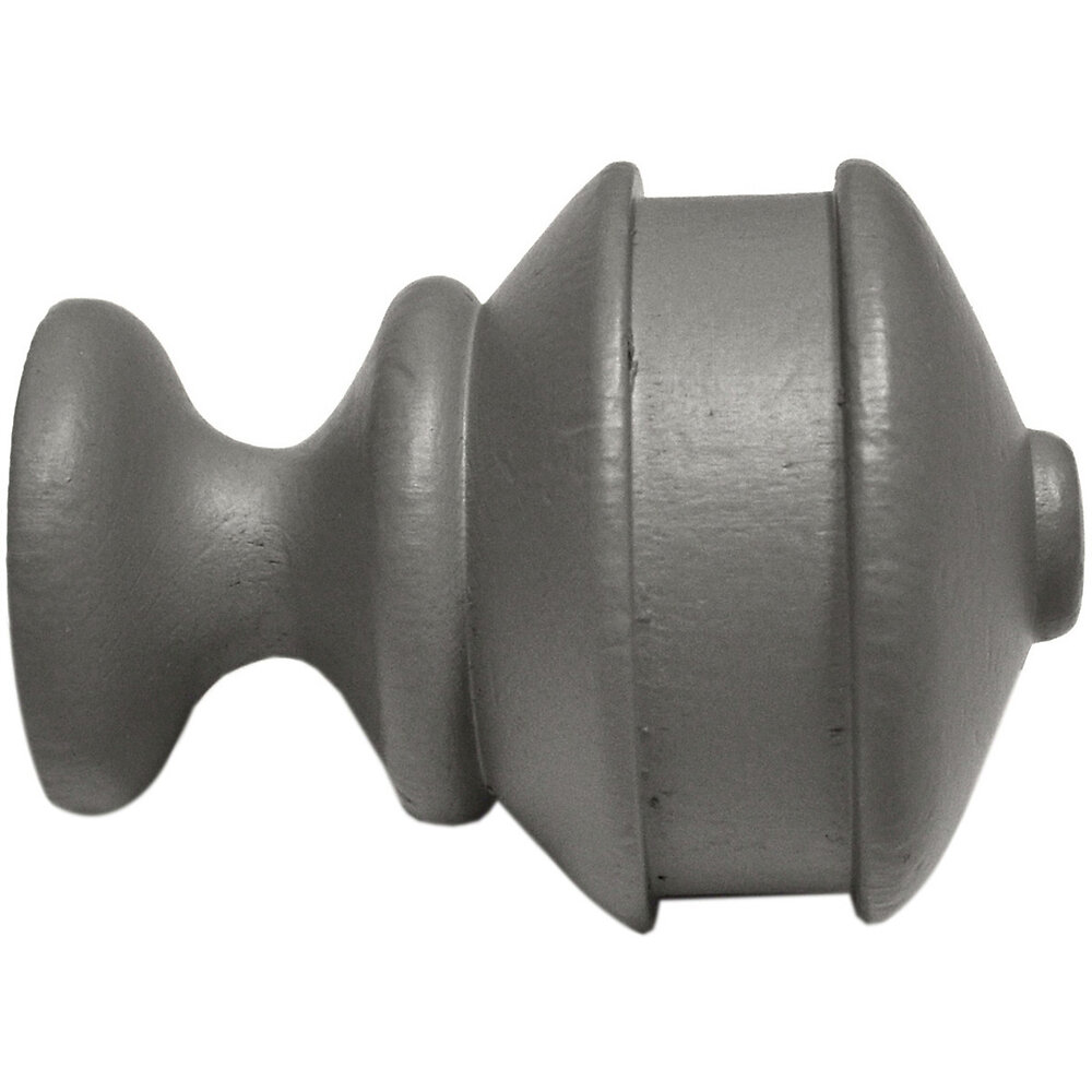 Embout tringle à rideaux, Ogive plissée diamètre 28mm bois granit ...