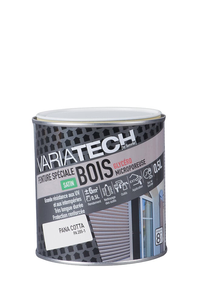 Peinture spéciale bois glycéro satin panacotta 0.5L | Brico Cash