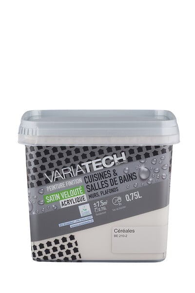 Peinture cuisines et bains satin velouté céréales 0.75l VARIATECH ...
