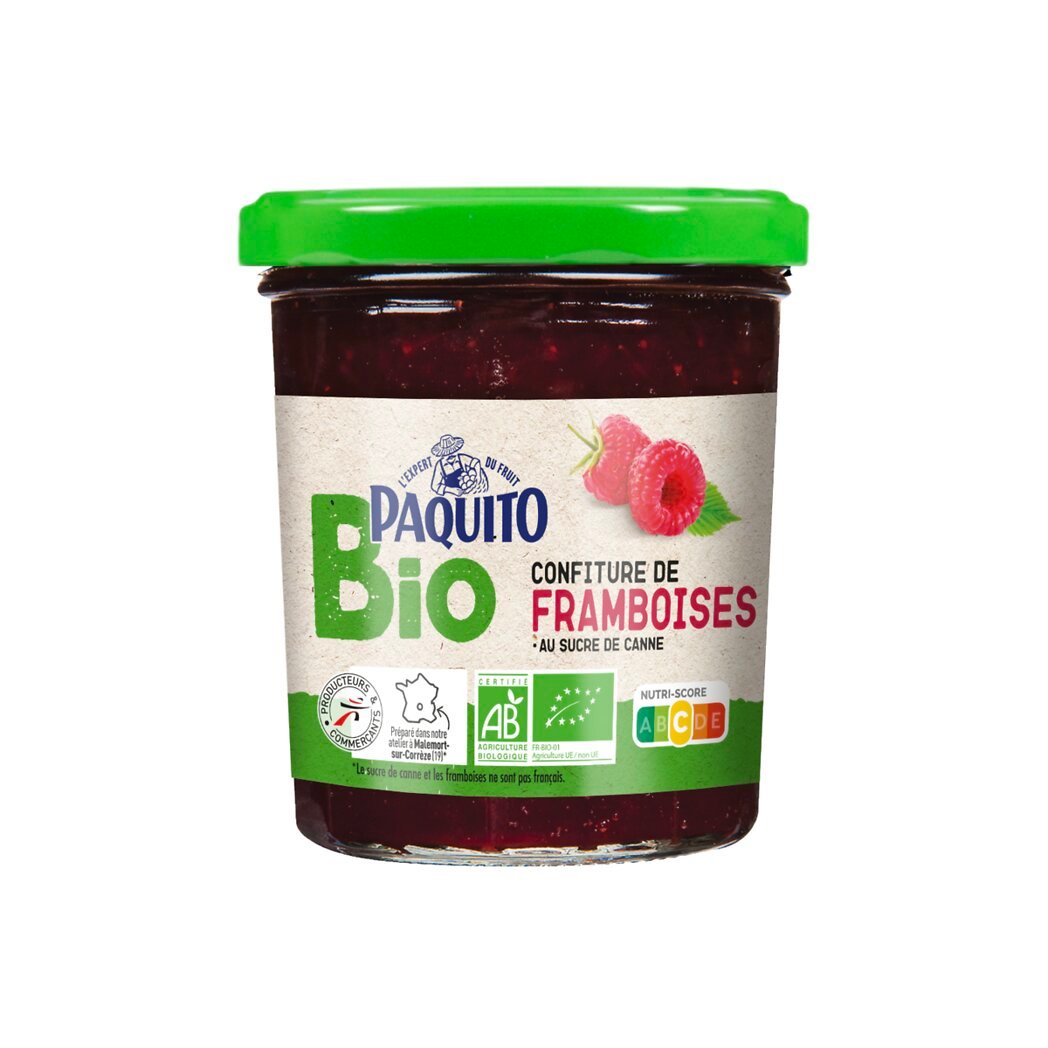 Confiture framboise au sucre de canne BIO Paquito Bio - Intermarché