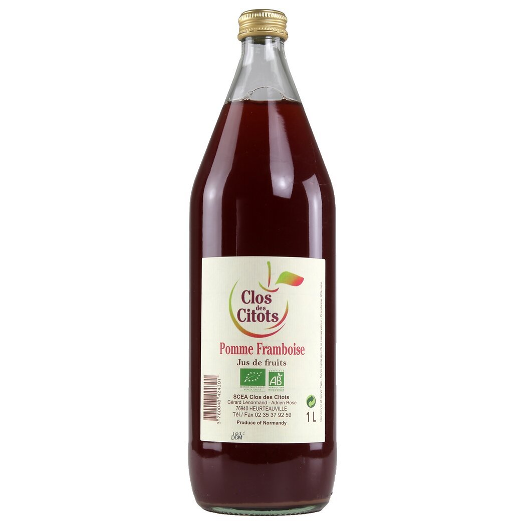 Jus de fruit pomme framboise BIO Clos des Citots - Intermarché
