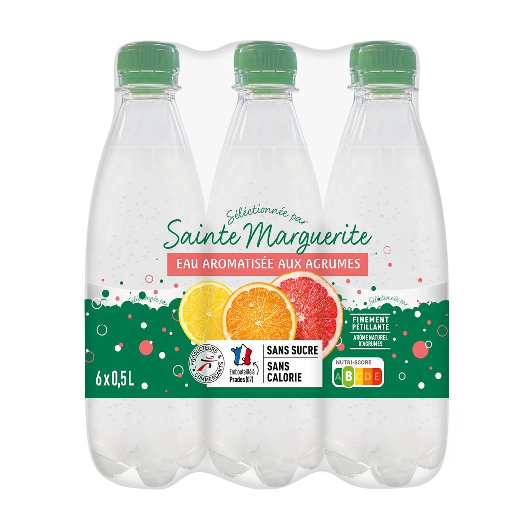 Eau gazeuse saveur agrumes Sainte Marguerite - Intermarché